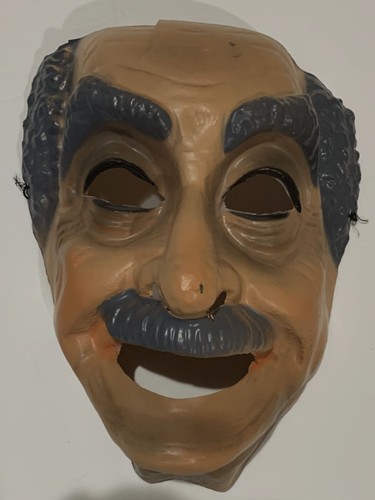 Vintage Fragile Cesar OLD MAN GRANDPA MASK Halloween Made in France ...