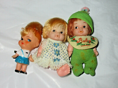 Vintage 1965 Uneeda Pee Wee and 1966 Baby Pee Wee Dolls Lot of 3 (B15 ...