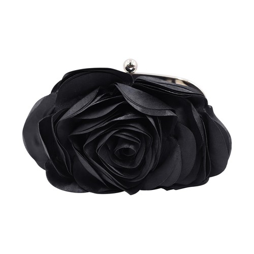 Mini Women Rose Clutch Bags Evening Handbag with Detachable Chain ...