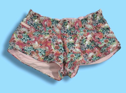 Lululemon Shanti Swim Surf Short Flowabunga Mini Multi Bleach Coral ...