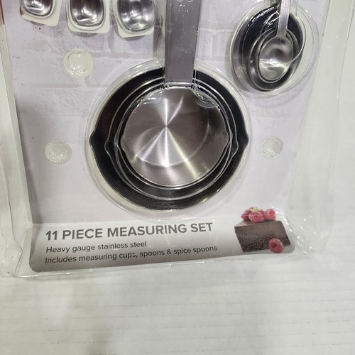 Chef Select 11 Piece Measuring Set Cups/Spoons Stainless Heavy Gauge ...