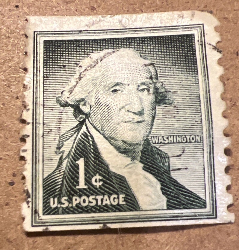 Rare George Washington 1 Cent Stamp U.S. Postage Green Vintage | eBay