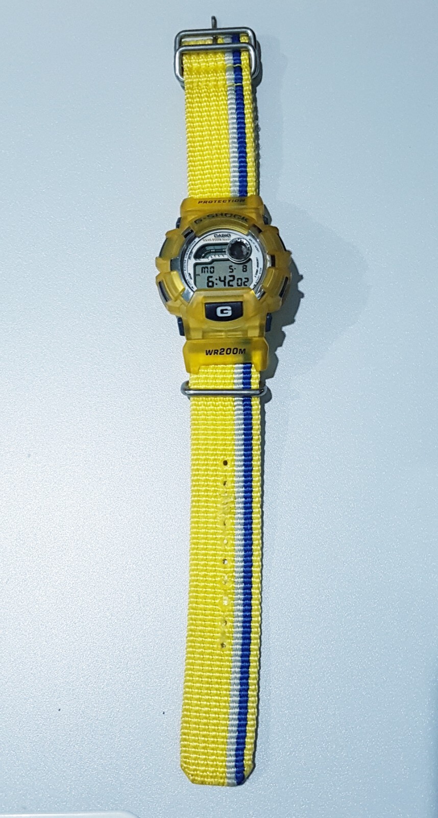 Vintage G-Shock DW9500 Yellow Jelly Cloth Army Band T… - Gem