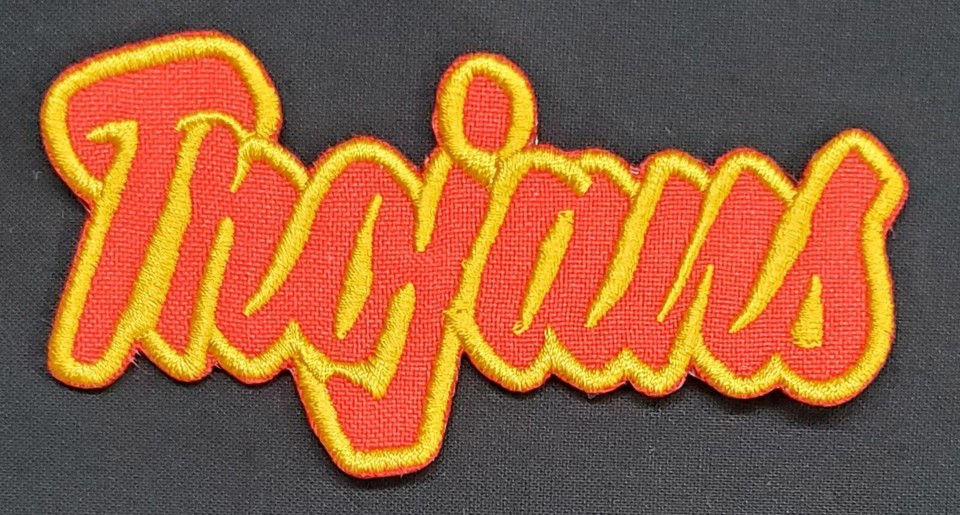 USC Trojans Text Embroidered Applique Iron On Patch Various Sizes ...