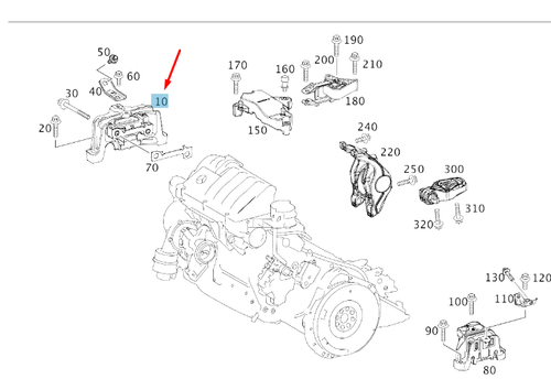 MERCEDES-BENZ GLA X156 Right Side Member Engine Mount A2462400000 NEW ...