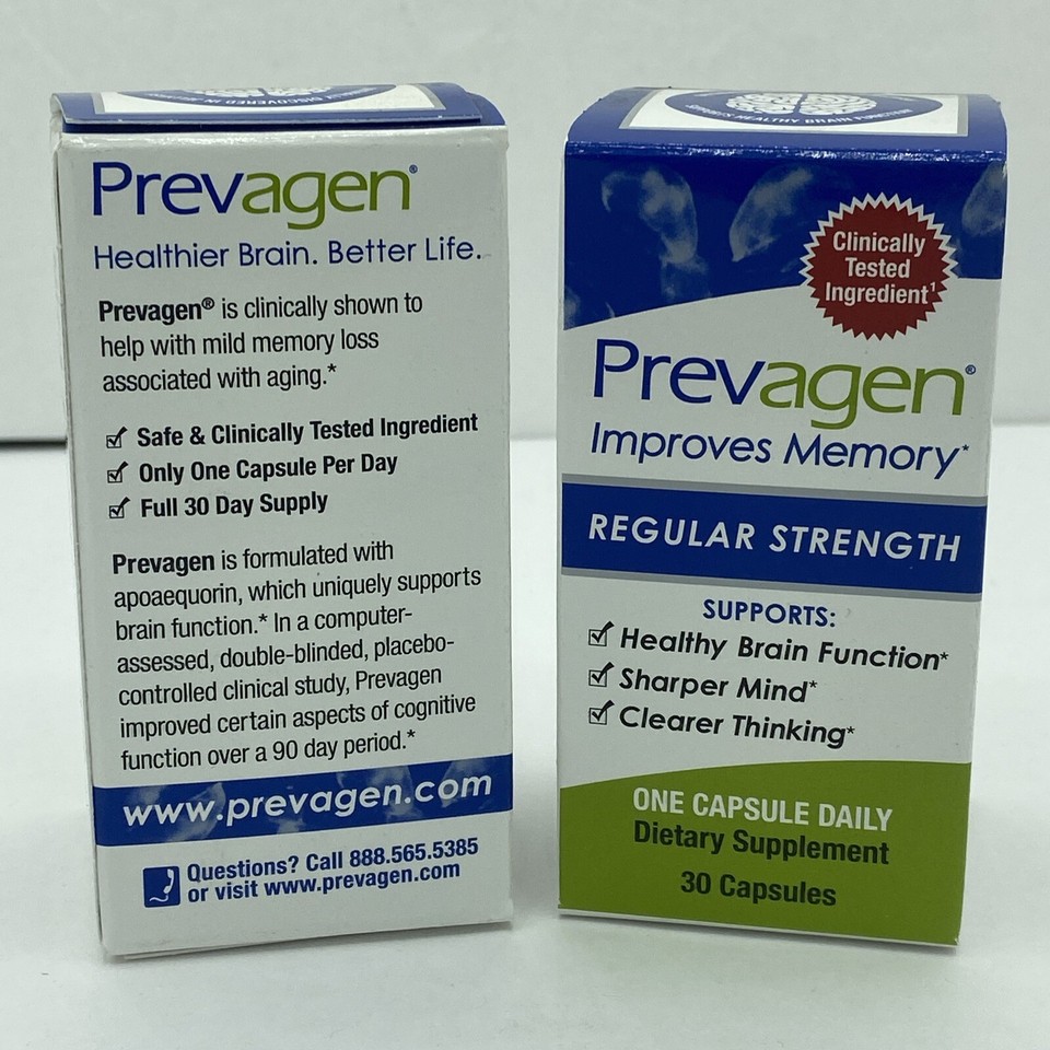 60 Prevagen Regular Strength Improves Memory Capsules - 2 BOX ...