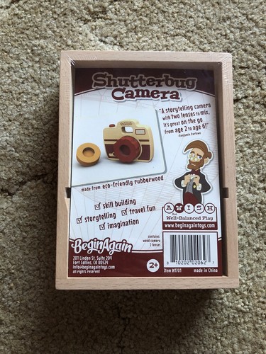 Shutterbug Wooden Camera Begin Again Skill Building Travel Fun Imagination New | eBay