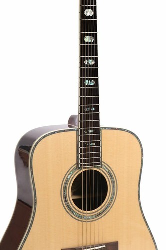 Solid Spruce Top Acoustic Guitar Rosewood Backside Abalone Inlay Grover ...