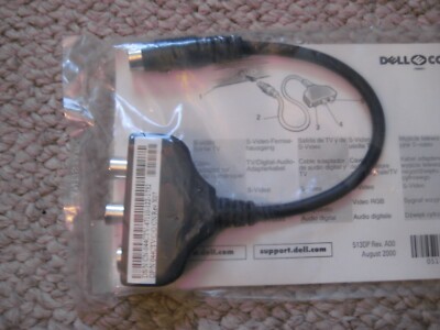 New OEM Dell S-Video TV-Out Digital Audio Cable Adapter Black | eBay