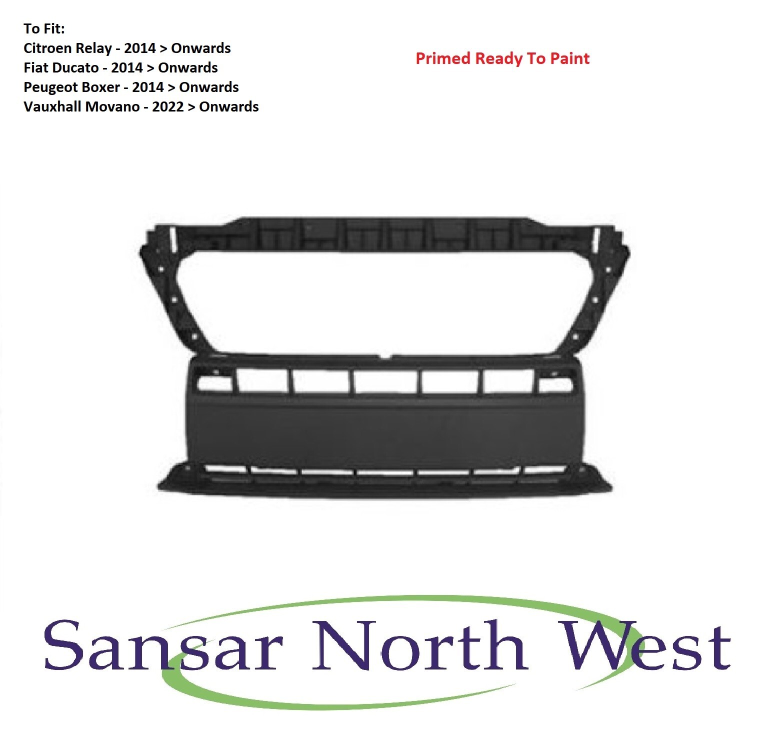 Fiat Ducato Front Bumper Centre Section Primed Ready to Paint 2014 ...