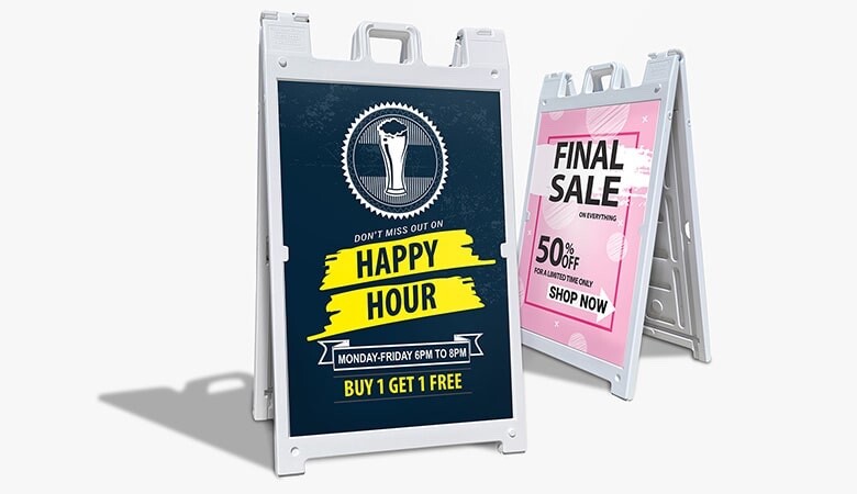 Deluxe A Frame Sidewalk Curb Sign Portable Folding | eBay