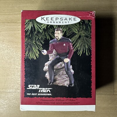 Hallmark Keepsake Ornament William Riker Star Trek Christmas 1996 New ...