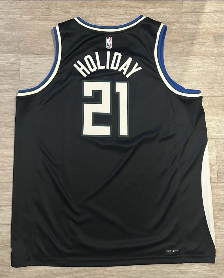 Jrue Holiday Milwaukee Bucks Black Statement Jersey XXL | eBay