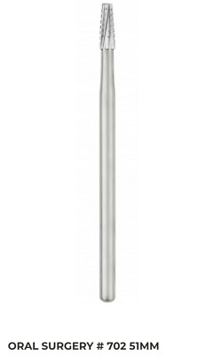 SS White Oral Surgery 702 bur, 51mm shank, box of 10 individually ...
