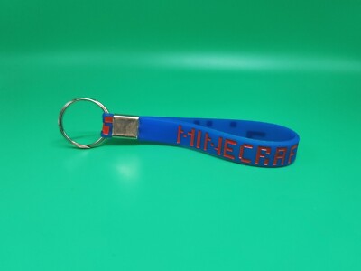Minecraft Collectible Silicone Rubber Strap Keychain Key Ring Holder ...
