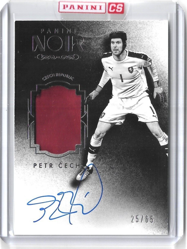 2016-17 Panini Noir Soccer Petr Cech Black & White Patch Relic On Card ...