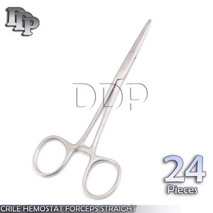 24 Crile Hemostat Forceps Locking Clamps 5.5" Straight Stainless Steel ...