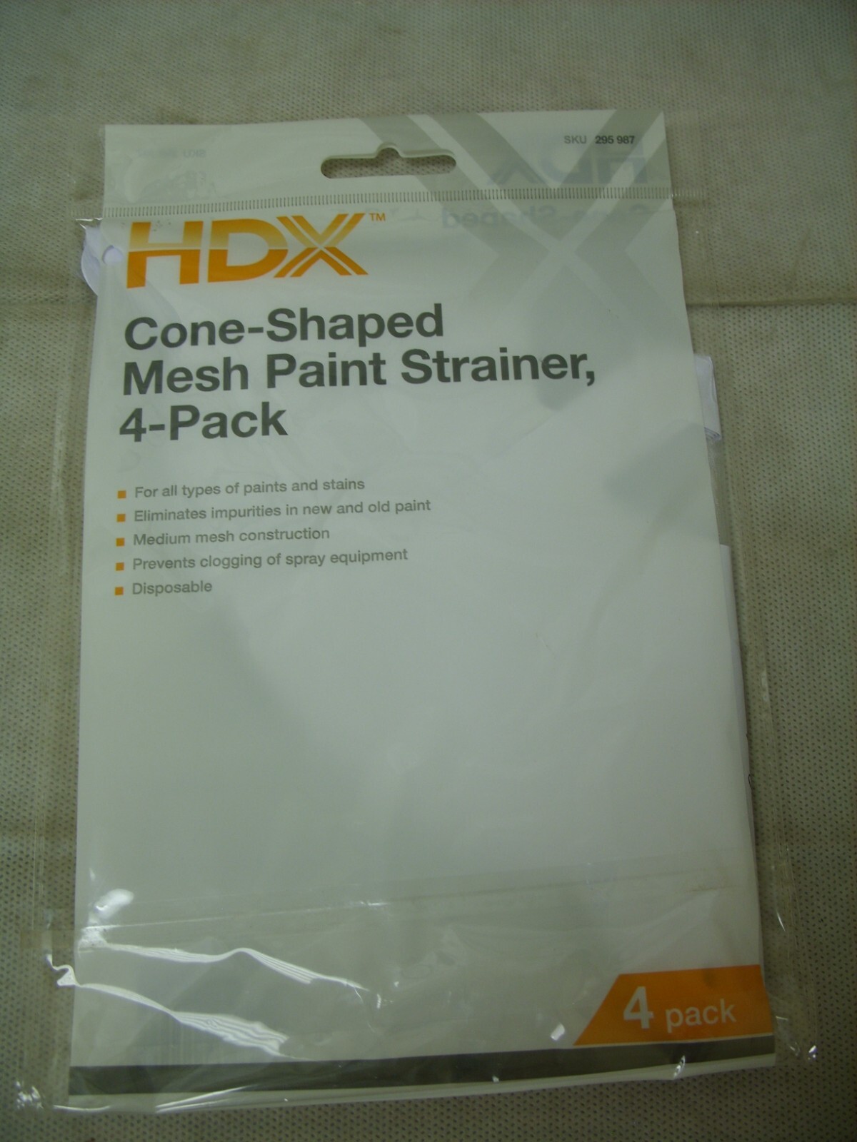 (4 PACK) Workforce Trimaco Med Mesh Cone Paint Strainer 11105 for sale ...