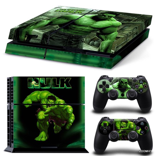 PS4 Playstation 4 Console Skin Decal Sticker Hulk Comics + 2 Controller ...