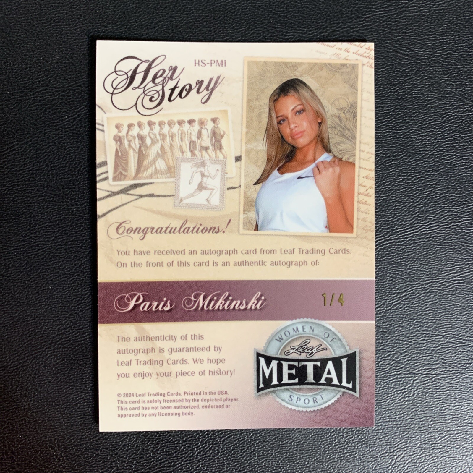 2024 Leaf Metal Women of Sport - Autographs Orange Wave #BA-PM1 Paris ...