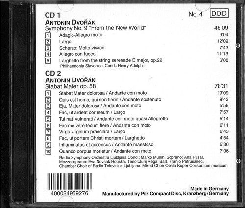 167D NEW SEALED (CD) DVORAK CD 2STABAT MATER | eBay Australia