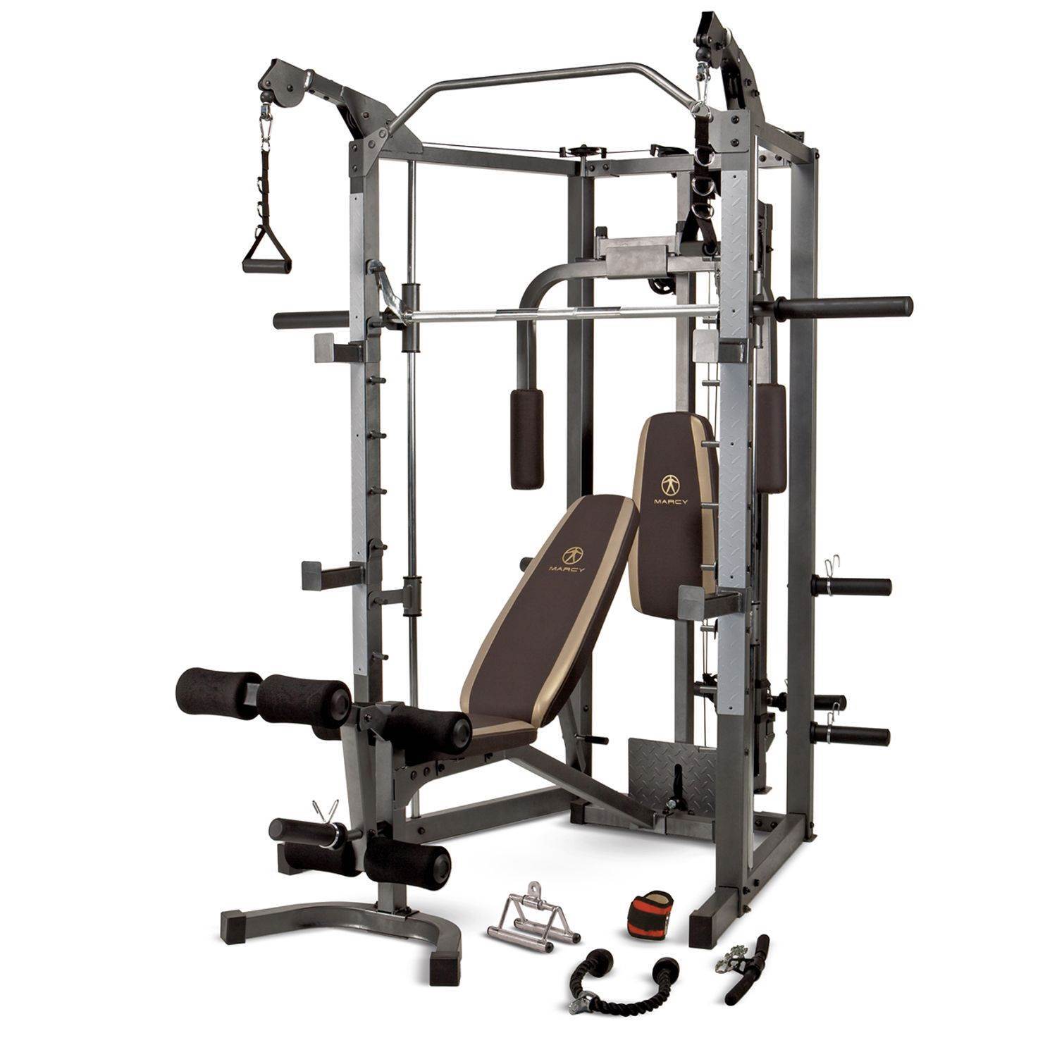 Marcy SM-4008 Smith Machine with Bench and Weight Bar for sale online ...