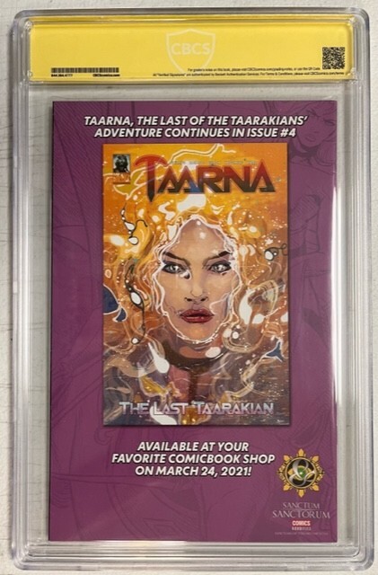 TAARNA THE LAST TAARAKIAN #3 CBCS 9.8 SIGNED ARIEL DIAZ VIRGIN SANCTUM ...