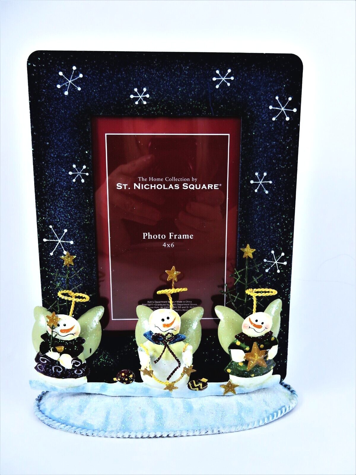 Tin Photo Frame St. Nicholas Square Winter Theme For 4X6 Picture ...