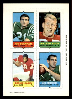 1969 Topps 4-in-1 Football #49 Scarpati Rock Casey Concannon NM/MT *d5 ...