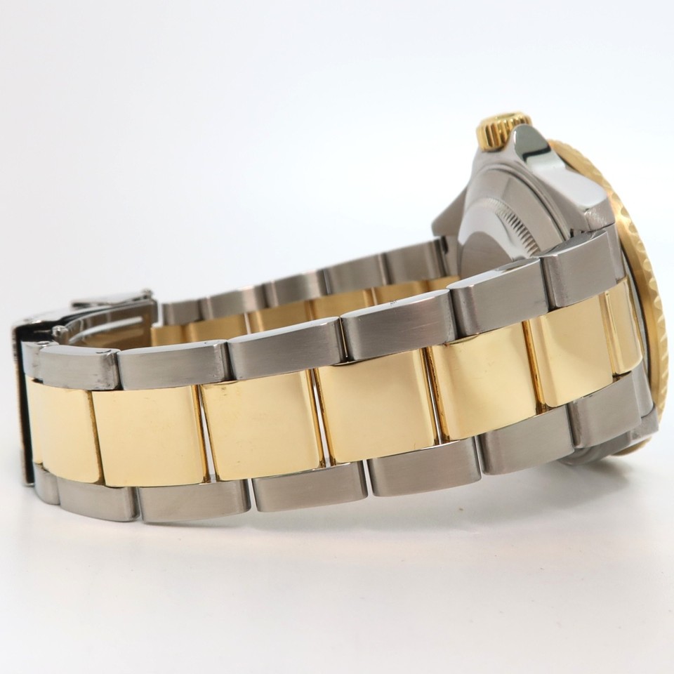 Rolex Submariner Date Silver Serti Dial 18kt Yellow Gold & Stainless ...