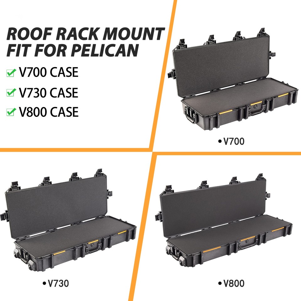 Vault Case Roof Rack Mount Compatible with Pelican Vault Cases v700 ...