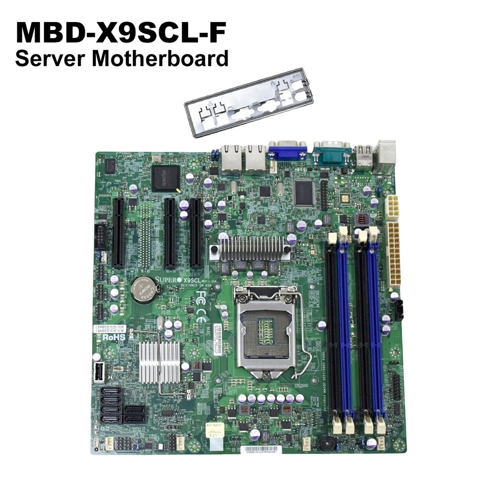 Genuine SUPERMICRO X9SCL 32GB LGA 1155 Intel C202 E3 DDR3 Motherboard ...