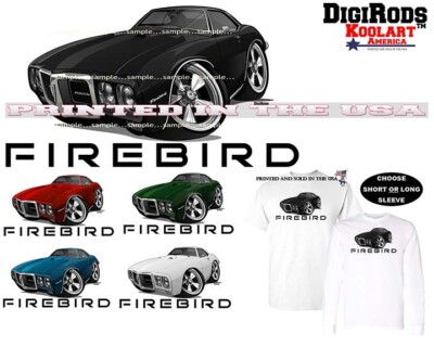 Pontiac Firebird 1960s Classic Muscle Car DigiRods Koolart Cartoon Car ...