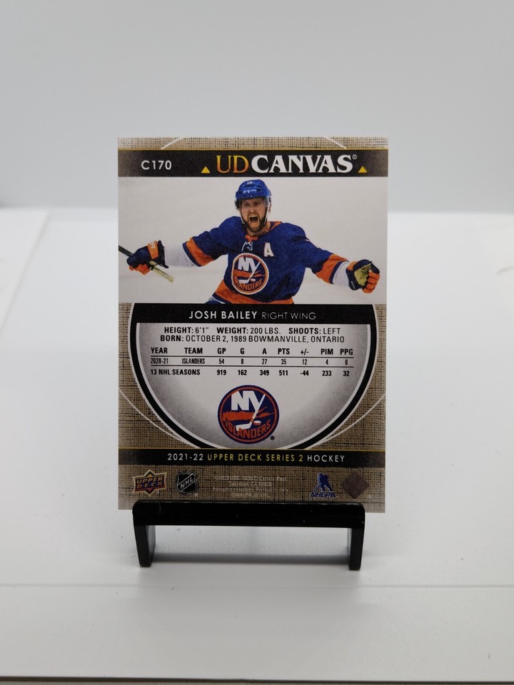 2021-22 UD Series 2 Josh Bailey UD Canvas Ney York Islanders #C170 | eBay