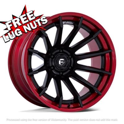 22 inch 22x10 Fuel FC403 BURN BLACK RED wheel rim 6x5.5 6x139.7 -18 | eBay