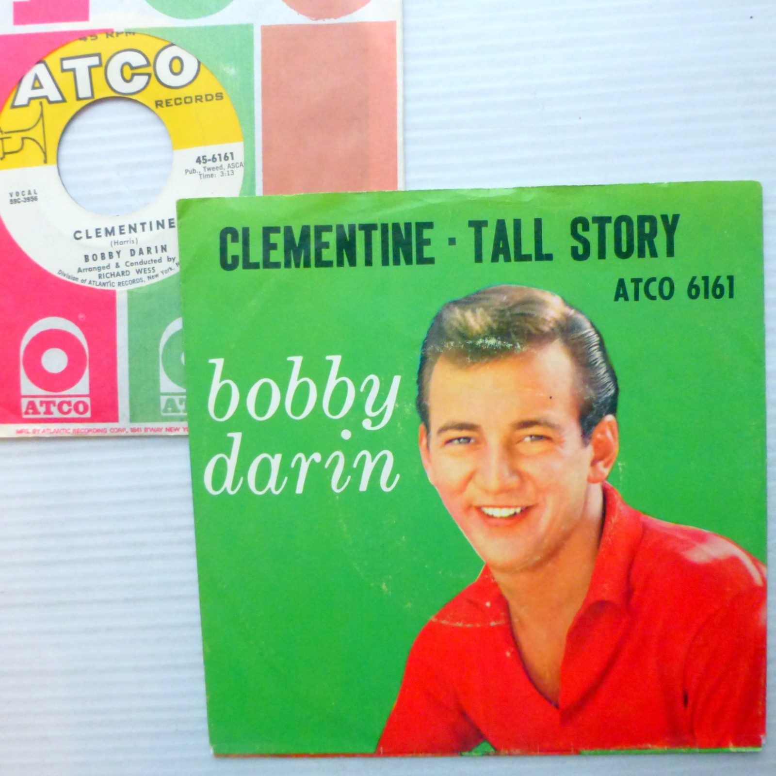 BOBBY DARIN strong VG+ vinyl 45 & vg+ picture sleeve CLEMENTINE~TALL ...