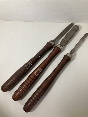 Vintage Craftsman Long Handle Steel Wood Lathe Chisel Set of 3 | eBay