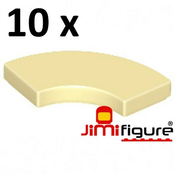 NEW 10 x LEGO Flat Tile 2x2 Round Corner Macaroni Tan 27925 Genuine ...