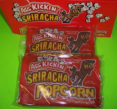 ASS KICKIN' SRIRACHA POPCORN,12 PACK, 3.5 OZ. BAGS,SNACK WITH A KICK ...