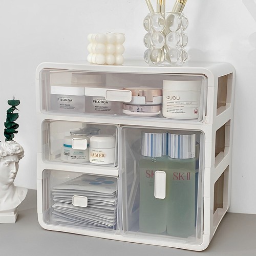 4 Drawers Storage Box Desktop Makeup Cosmetic Organizer Stationery ...