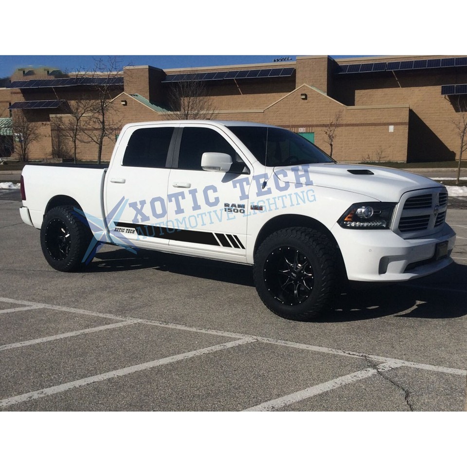 Black Body Side Door Stripe Decor Sticker For Dodge Ram 1500 2500 3500 ...