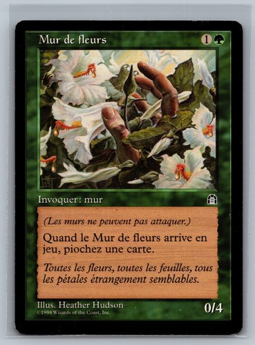 Magic The Gathering Stronghold FRENCH Wall Of Blossoms MTG TCG CCG | eBay