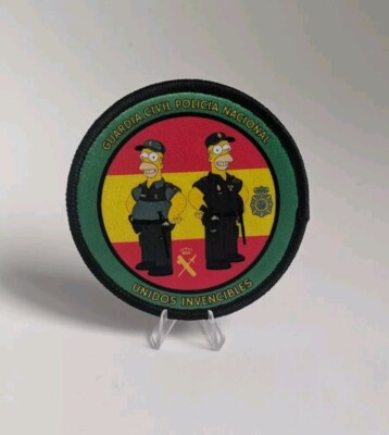 Écusson à scratch, GUARDIA CIVIL et POLICIA NACIONAL, Les Simpson | eBay