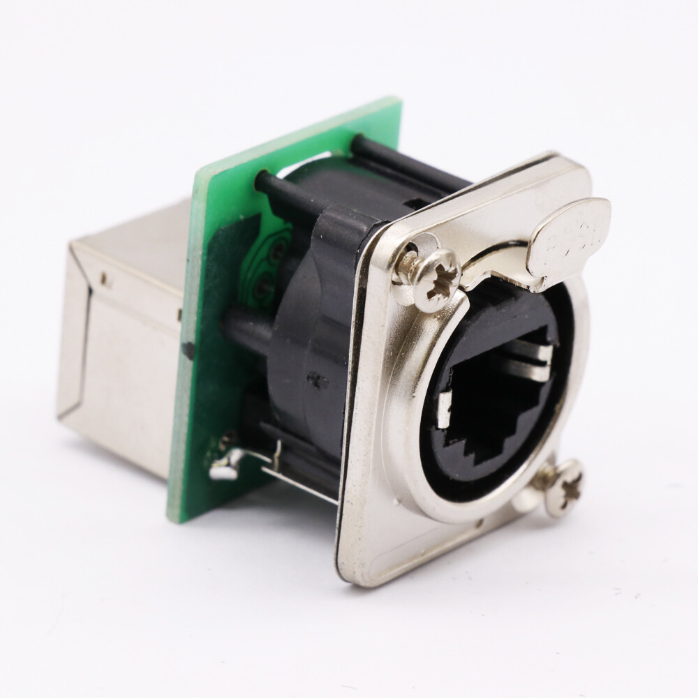 8x CAT5/6 RJ45 Feed-through Ethercon Chassis Panel Mount RJ45 Connector ...