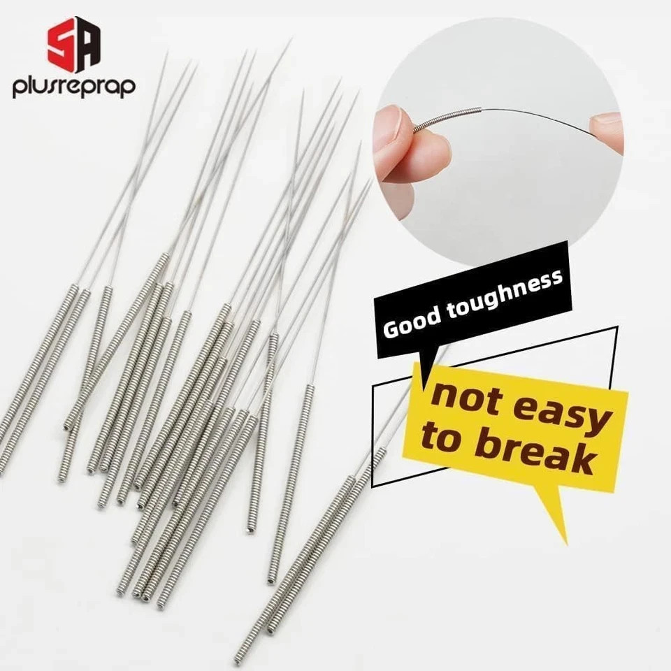 3D Printer Nozzle Cleaning Kit: 20-Pack 0.4Mm Stainless Steel Nozzle ...
