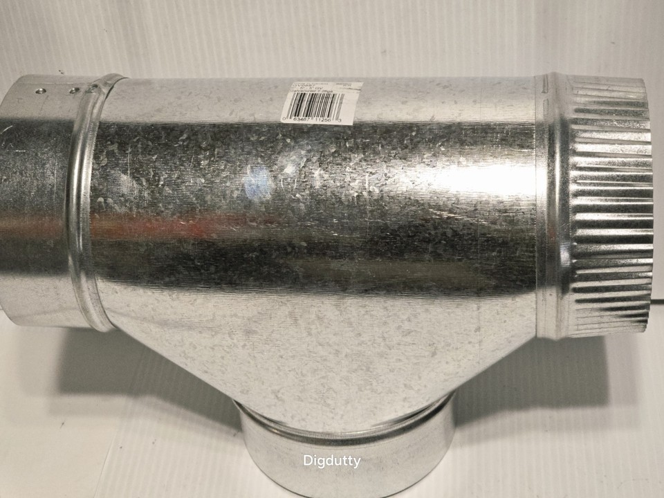 Imperial GV0887 Furnace Pipe Full Flow Tee 5 " X 5 " X 5 " Dia. 26 Ga ...