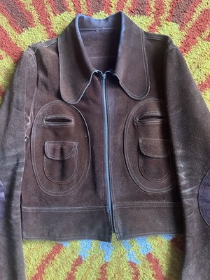 Rare Lord John Brown Suede Beagle Collar Cropped Jacket Psych Hippie ...