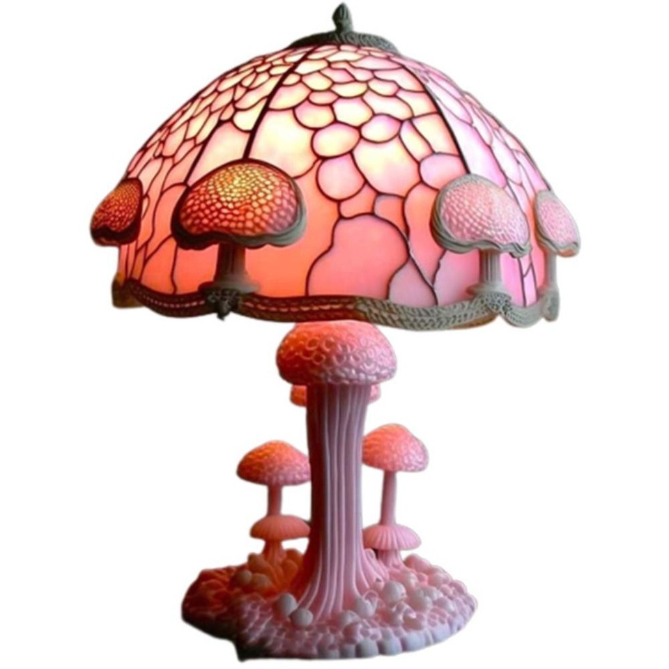 Mushroom Table Lamp Plant Series Bedroom Bedside Flower Retro Night ...