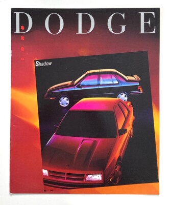 1989 Dodge Shadow Dealer Showroom Sales Brochure Guide Catalog | eBay