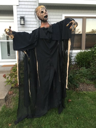 PROFESSIONAL LIFESIZE SKULL ZOMBIE GHOUL SKULL HANGING GRAVE DECAYED ...